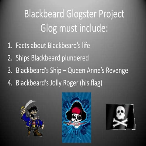 Blackbeard Glogster Project | PPTX