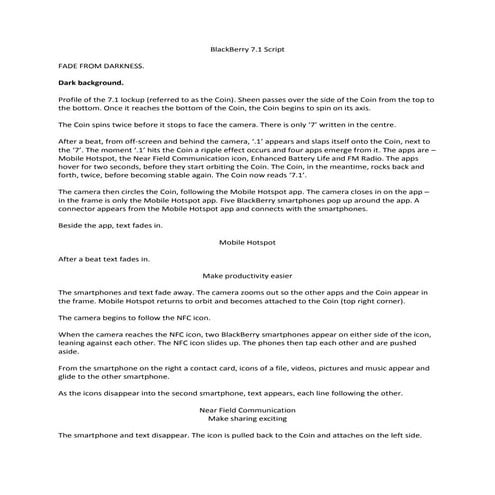 Script - BlackBerry 7.1 | PDF