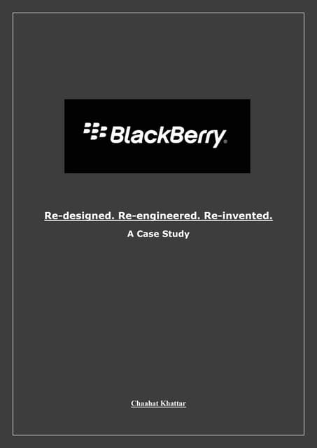 Blackberry- Product Life Cycle & Ansoff Matrix | PDF