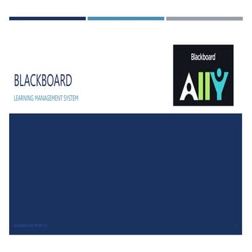 Blackboard Ally.pptx | Internet for Beginners | Internet