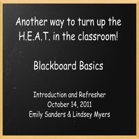 Introduction to Blackboard at HPU | PPTX