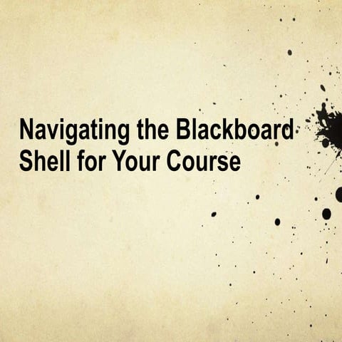 Blackboard basics | PPT