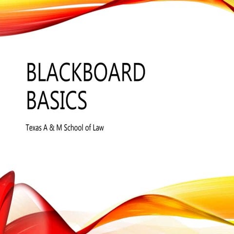 Blackboard basics mod 1(1)(1) | PPTX