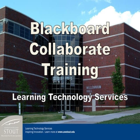 Blackboard Collaborate Ultra Training | PPTX