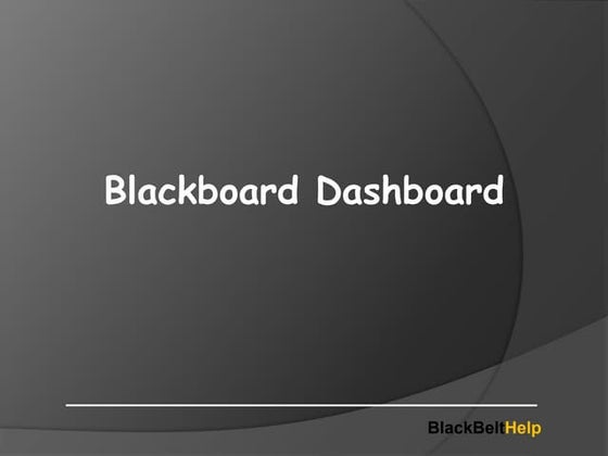 Introduction To Blackboard | PPT | Education