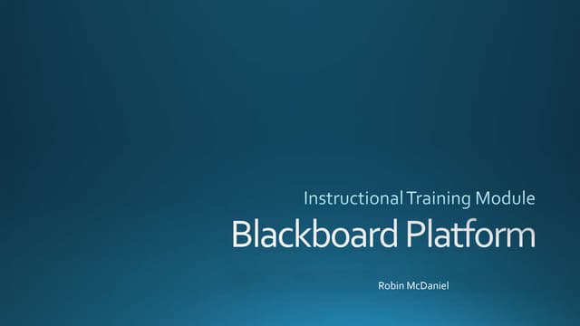 Blackboard Etutor Curricular Module Preview Via Powerpoint Ppt