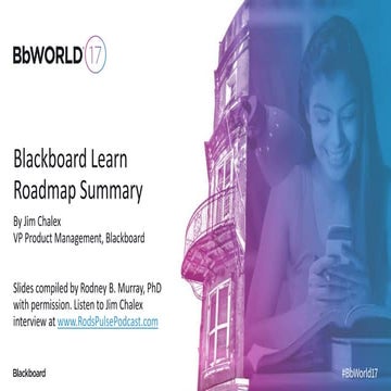 Blackboard Learn Roadmap Slides | PPTX | Technology & Computing