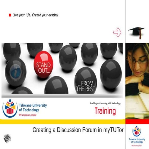 Blackboard training - Creating a discussion forum | PPT