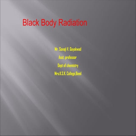 blackbody radiation physics planks law.ppt