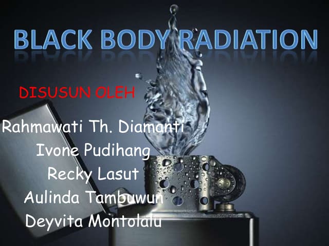 Black Body Radiation | PPTX