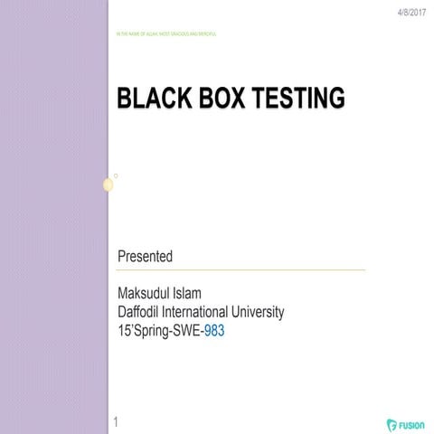 Black Box Testing | PPT
