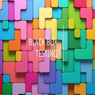 Black box Testing Techniques (BVA, STT, EP, DTT, Use Case) | PPTX