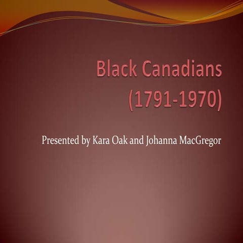 Black Canadians | PPTX