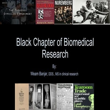 Black chapter of biomedical research | PDF