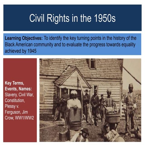 Black civil rights movement pre 1950 | PPT