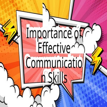 Effective Communication skills at workplace (Comic style) | PPTX