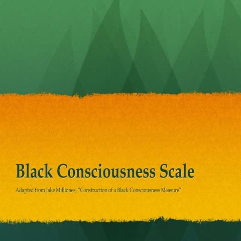 Black Consciousness Scale | PPT