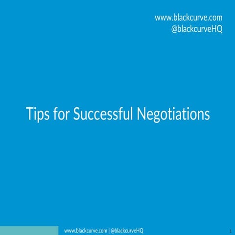Tips for Successful Negotiations | PPT | Free Download