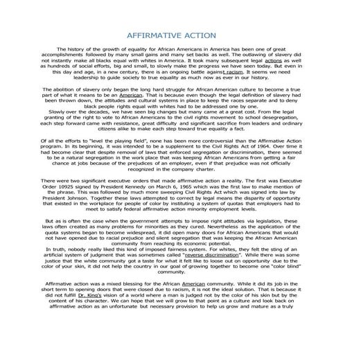 AFFIRMATIVE ACTION | DOCX