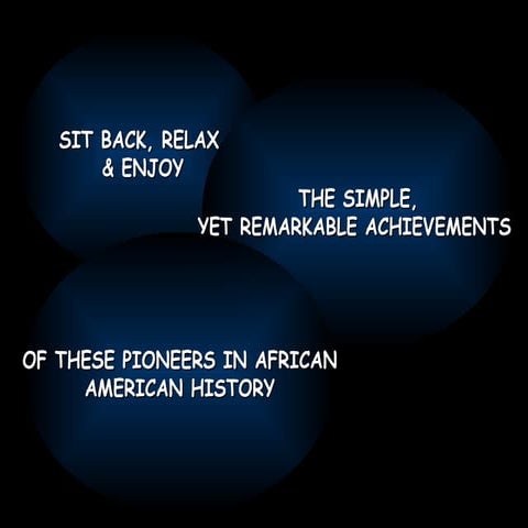 Firsts in black history | PPTX