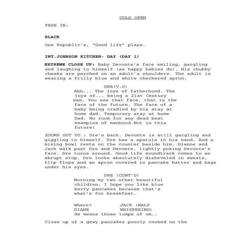 Blackish spec- coldopen- SITCOM | PDF