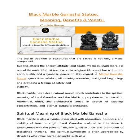 Black Marble Ganesha Statue Meaning, Benefits & Vaastu Guidelines.pptx