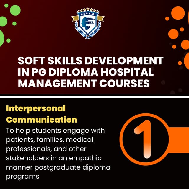 Soft skills development in PG diploma hospital management courses | PDF