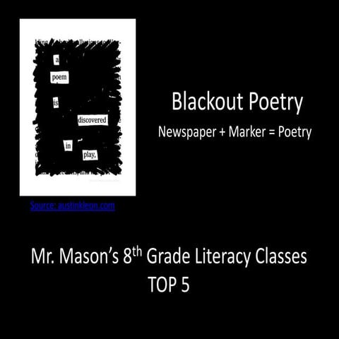 Blackout poetry | PPTX