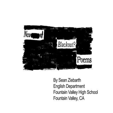 Novel Blackout Poems | PDF