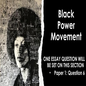 Black Power Movement Movimiento Black Po | PPTX