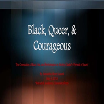 Black, Queer; & Courageous | PPTX