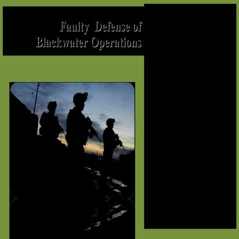 Blackwater and Erik Prince | PPT