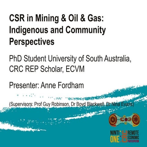 CSR in mining and oil and gas: Indigenous and community perspectives | PDF