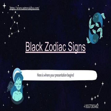 Black Zodiac Sign | PPT