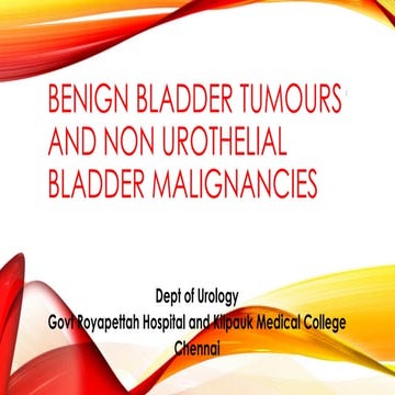 Benign Urinary Bladder Tumors | PDF