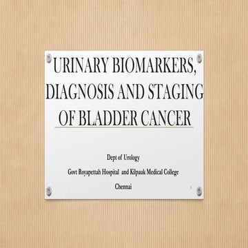 Bladder carcinoma- urinary biomarkers diagnosis and staging | PDF
