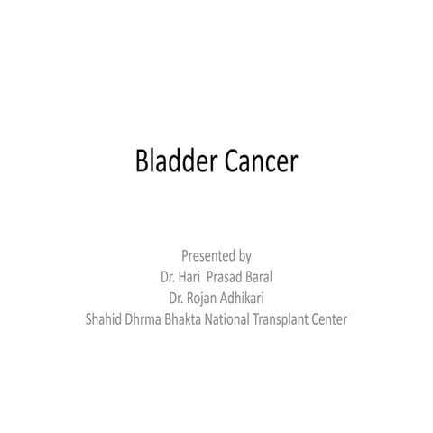 Urinary bladder carcinoma | PPTX