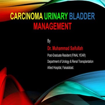 Bladder cancer management | PPTX