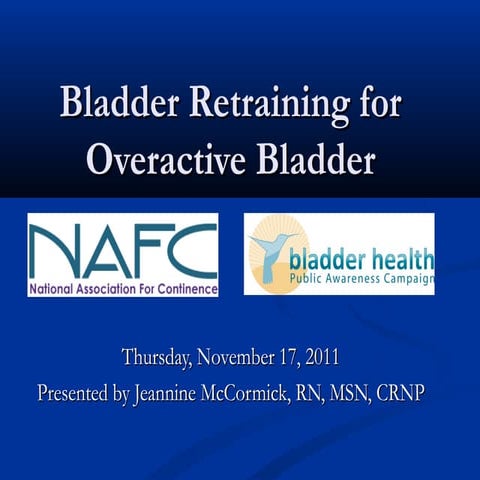 Bladder Retraining | PPT