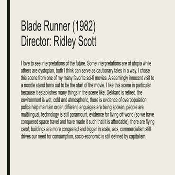 Blade runner 1982 | PPTX