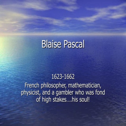Blaise pascal | PPT