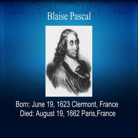 Blaise pascal | PPT