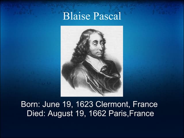 BLAISE PASCAL | PPTX