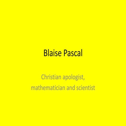 Blaise Pascal | PPTX
