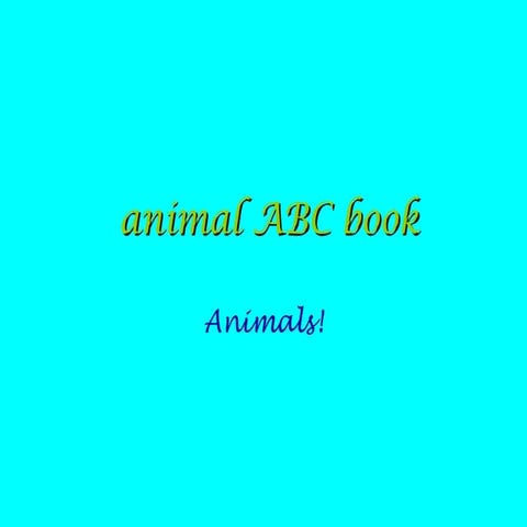 animal abc book | PPT