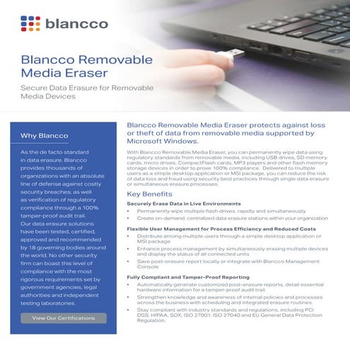 Blancco Drive Eraser | PDF