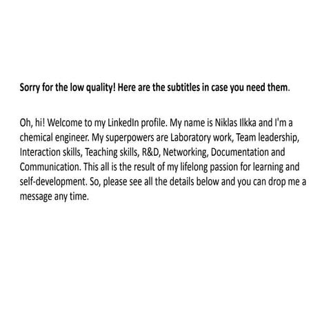 Welcome to my LinkedIn profile | PPTX