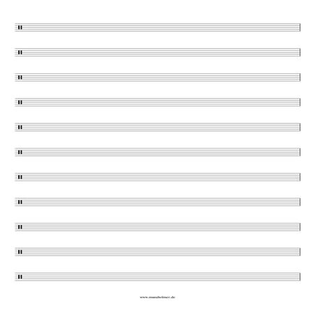 Blank sheet music drums - blanko Schlagzeugnoten zum Ausfüllen | PDF