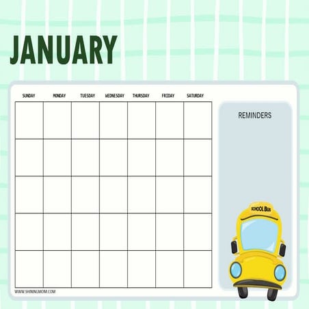 blank calendar for kids preschool 123456 | PDF