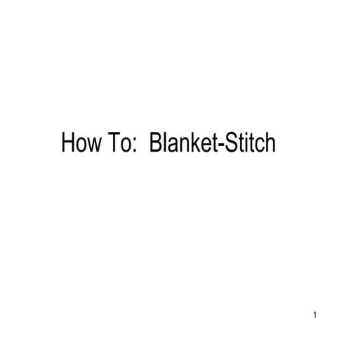 Blanket Stitch | PPT